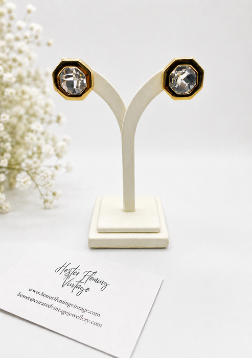 SAL · 1990s · Crystal Earrings – Hester Fleming Vintage